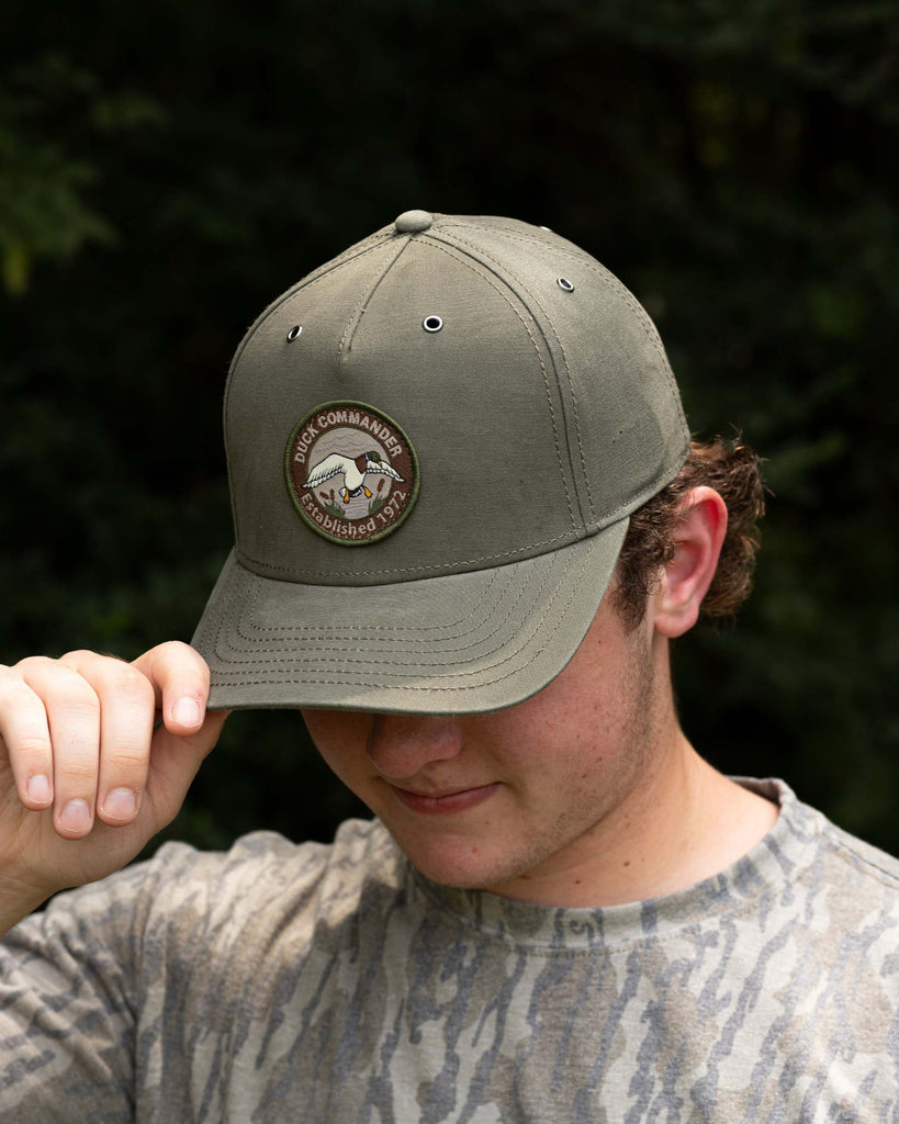 Duck Commander x General Vintage Retro Patch Olive Canvas Hat
