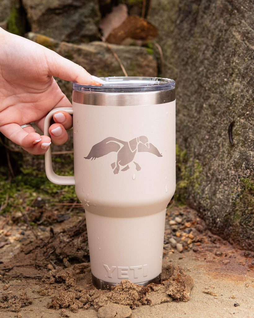 Duck Commander 30oz Taupe Icon Yeti Rambler Travel Mug