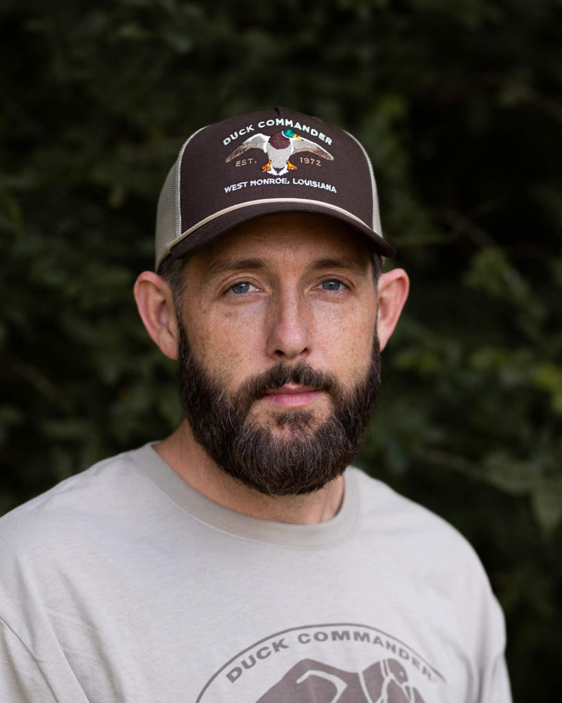 Duck Commander x General Vintage Split Brown Rope Richardson Hat