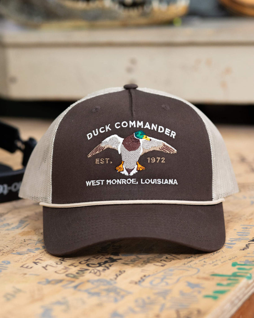 Duck Commander x General Vintage Split Brown Rope Richardson Hat