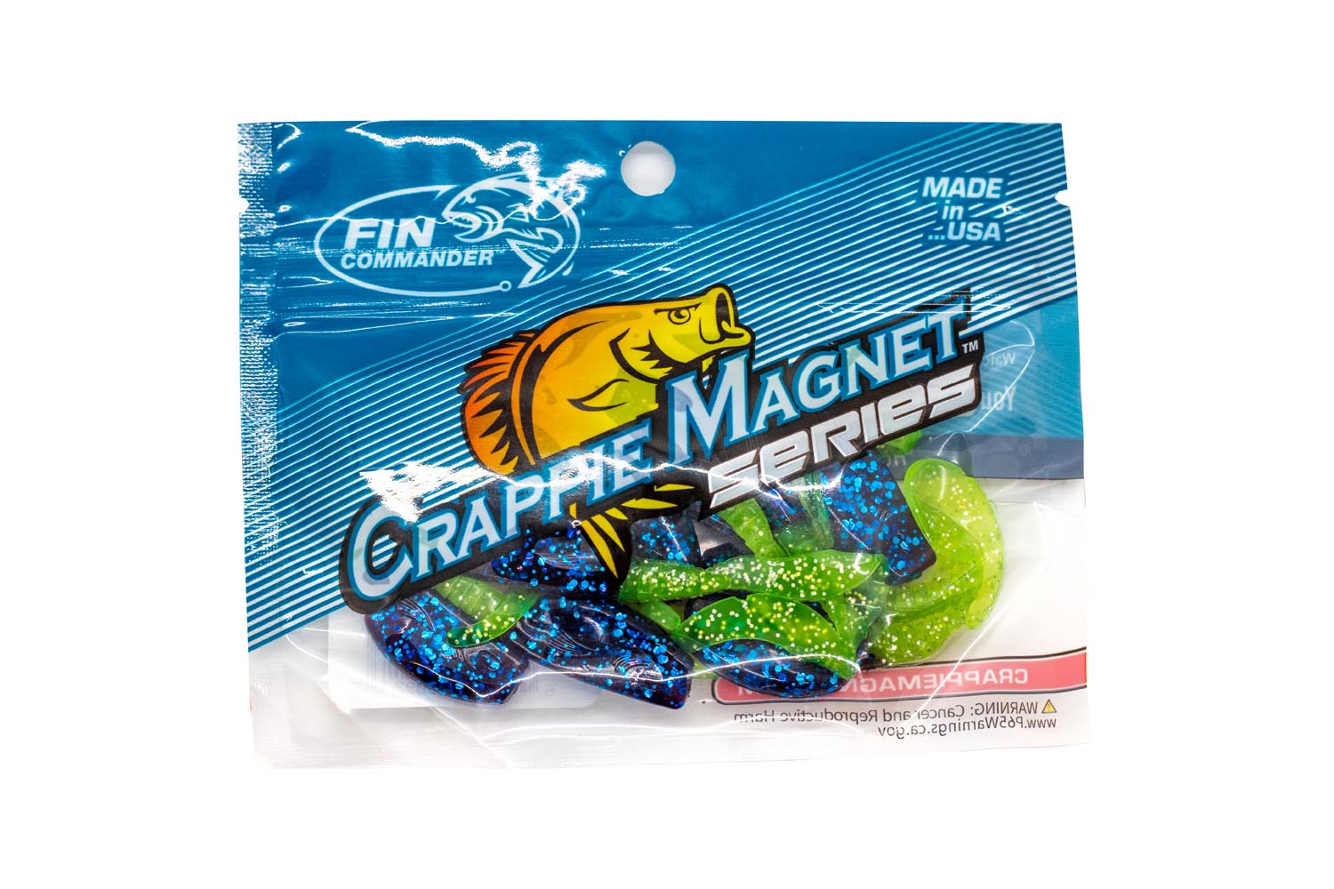 Fin Commander Slab Curly Midnight Flash Crappie Bait– Duck Commander