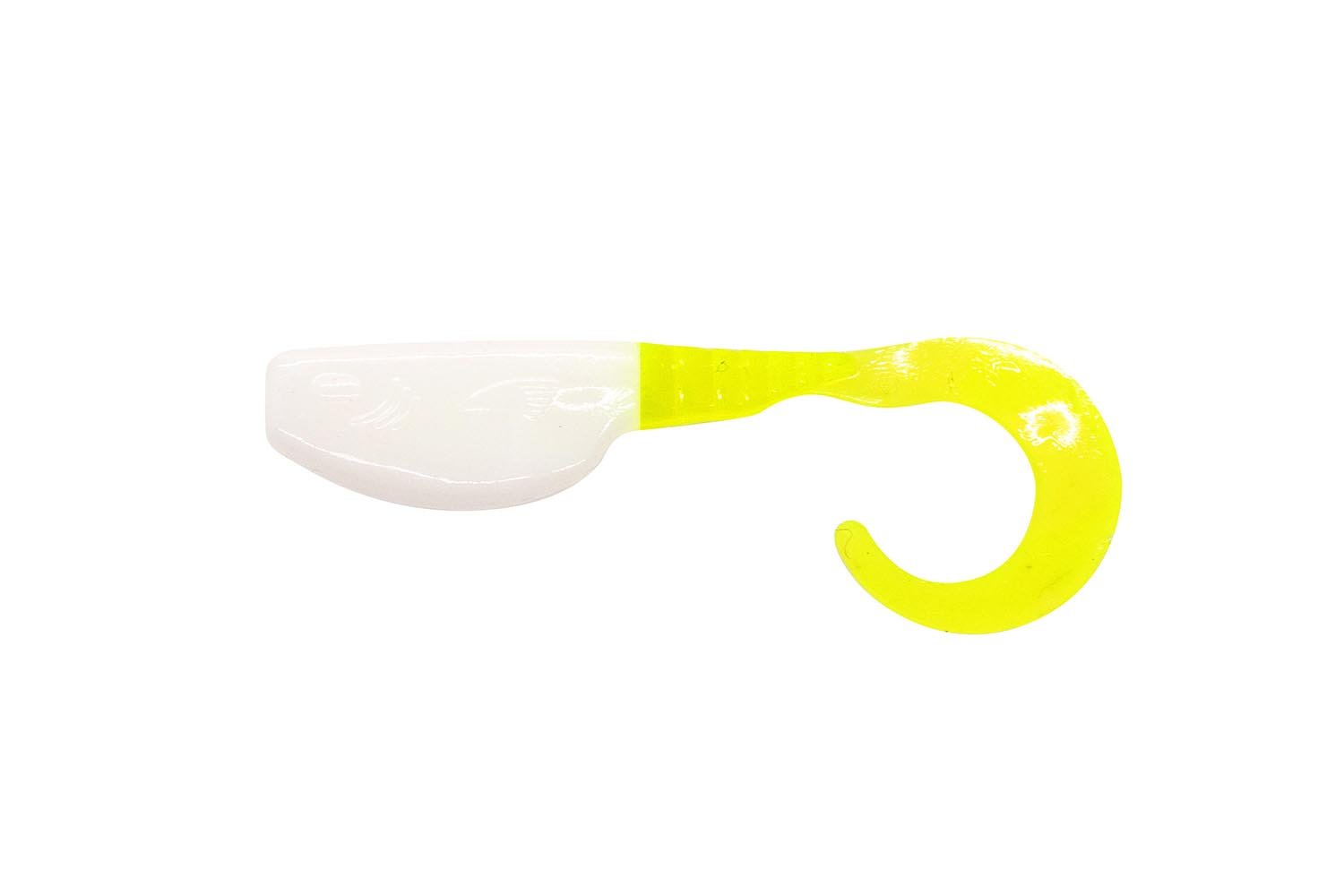 Fin Commander Slab Curly White/Chartreuse Crappie Bait– Duck Commander